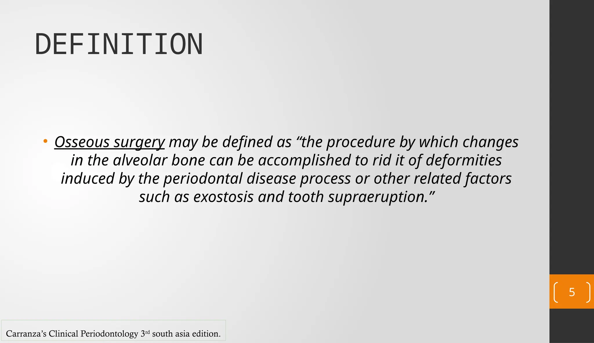 Resective osseous surgery In perio sem.pptx