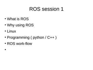 Ros session 1 | PPT
