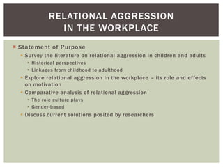 Relational Aggression in the Workplace | PPTX