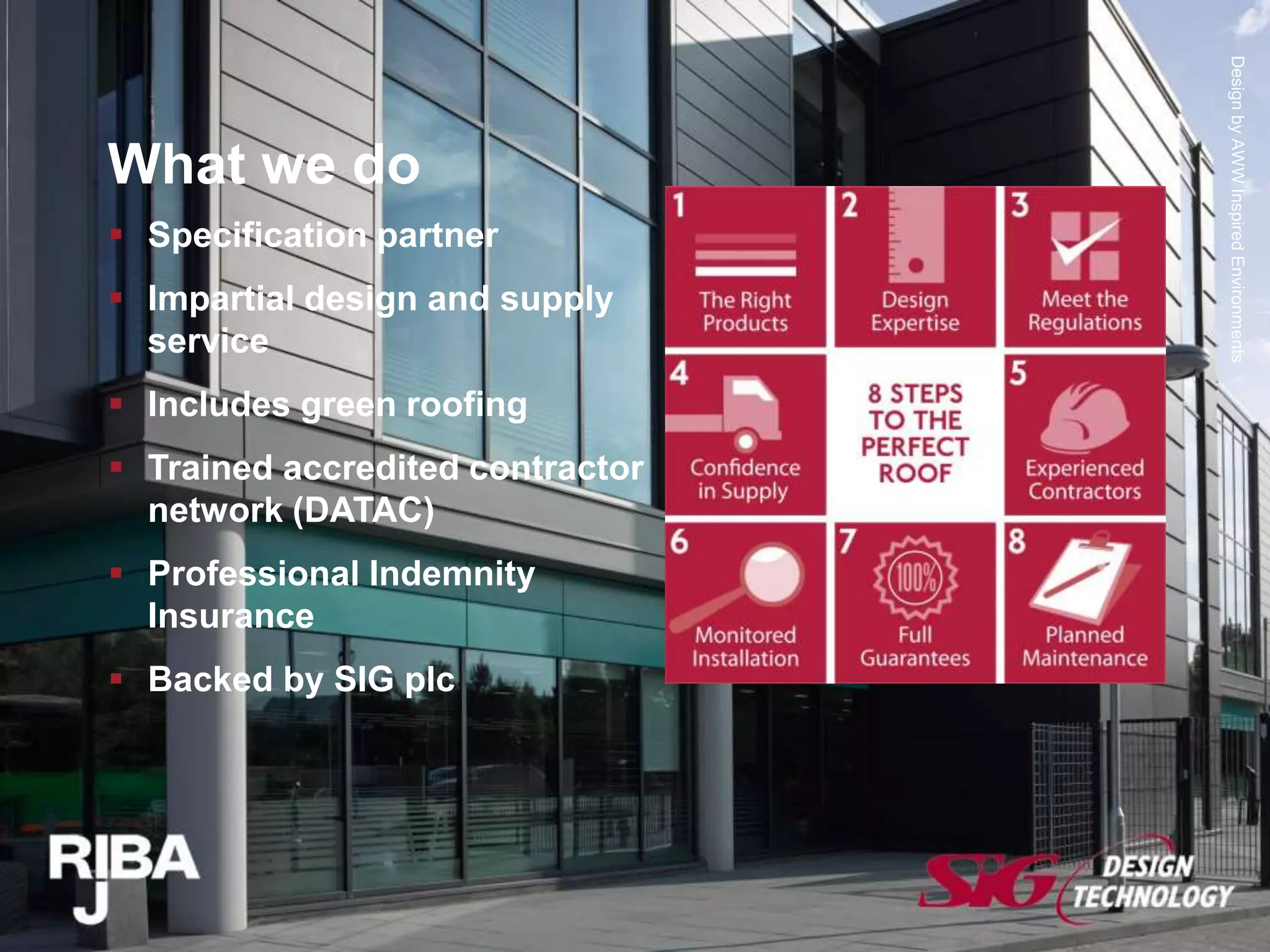 8 Steps to the #PerfectRoof: Ross Finnie, SIG Design & Technology | PPT