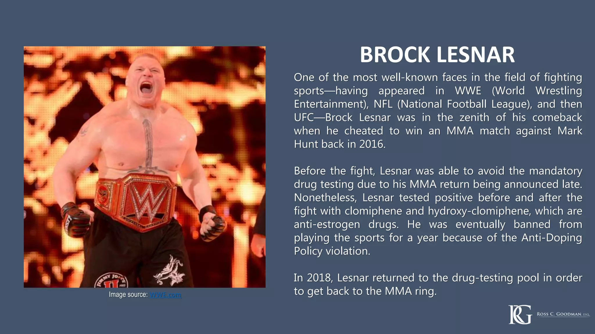 5 UFC Fighters Accused of Doping | PPTX