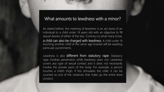 Consequences of Lewdness with a Minor | PPT