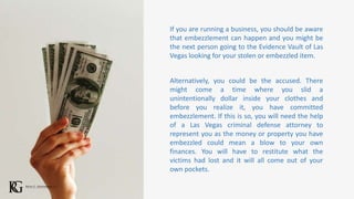 Embezzlement: What happens to Stolen or Embezzled Property? | PPT