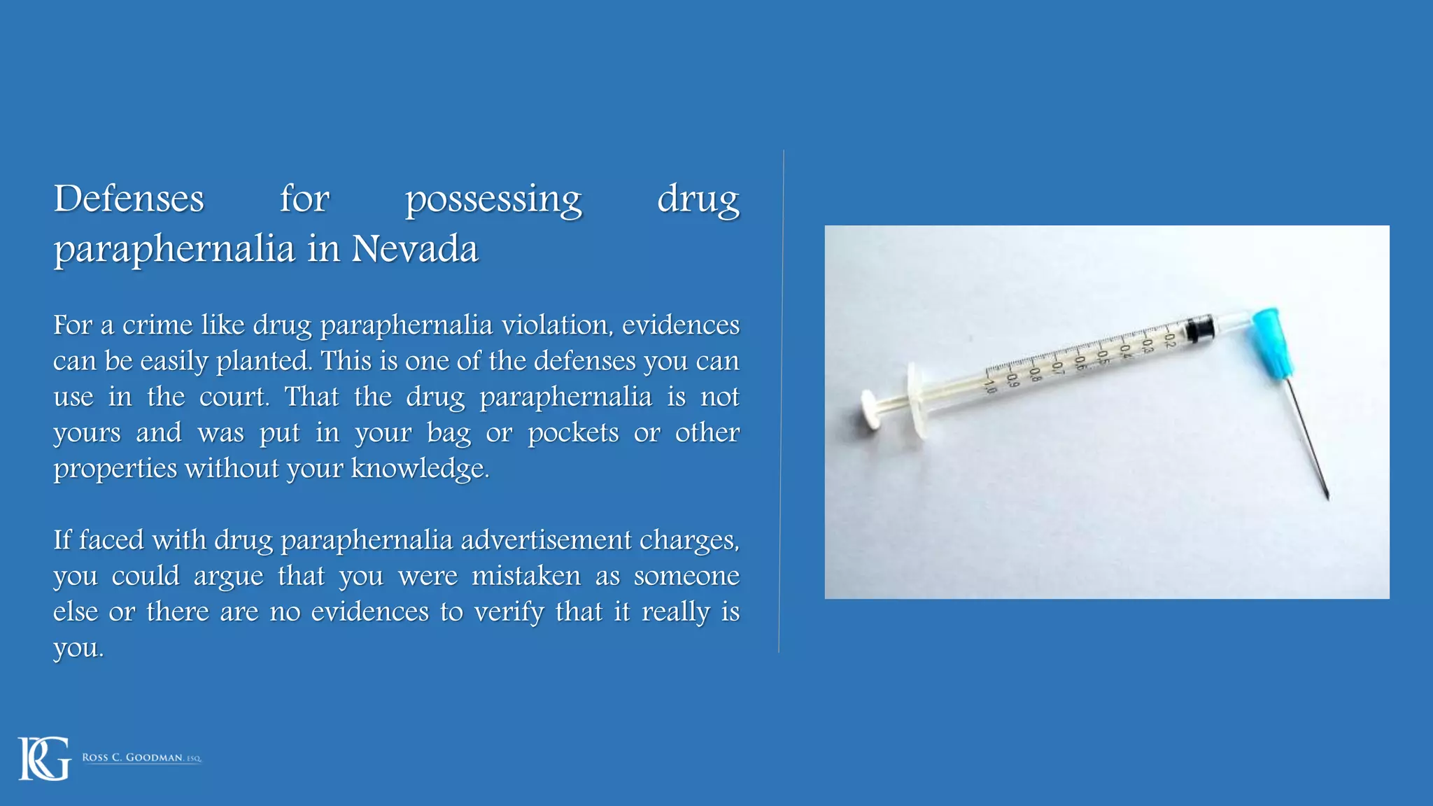 Possessing Drug Paraphernalia in Nevada | PPTX