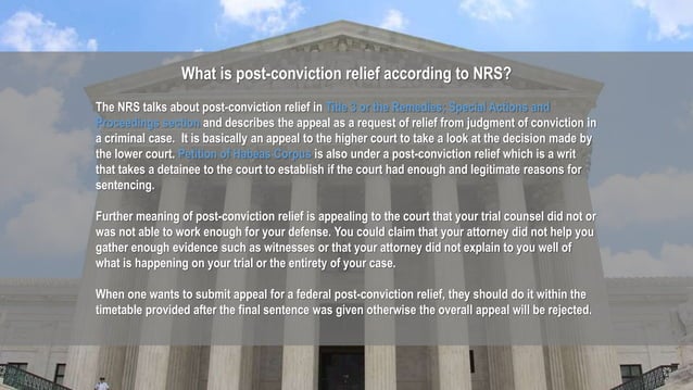 Post-Conviction Relief in Nevada | PPT