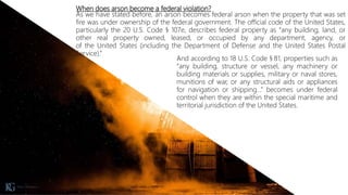 US Federal Arson Laws | PPT