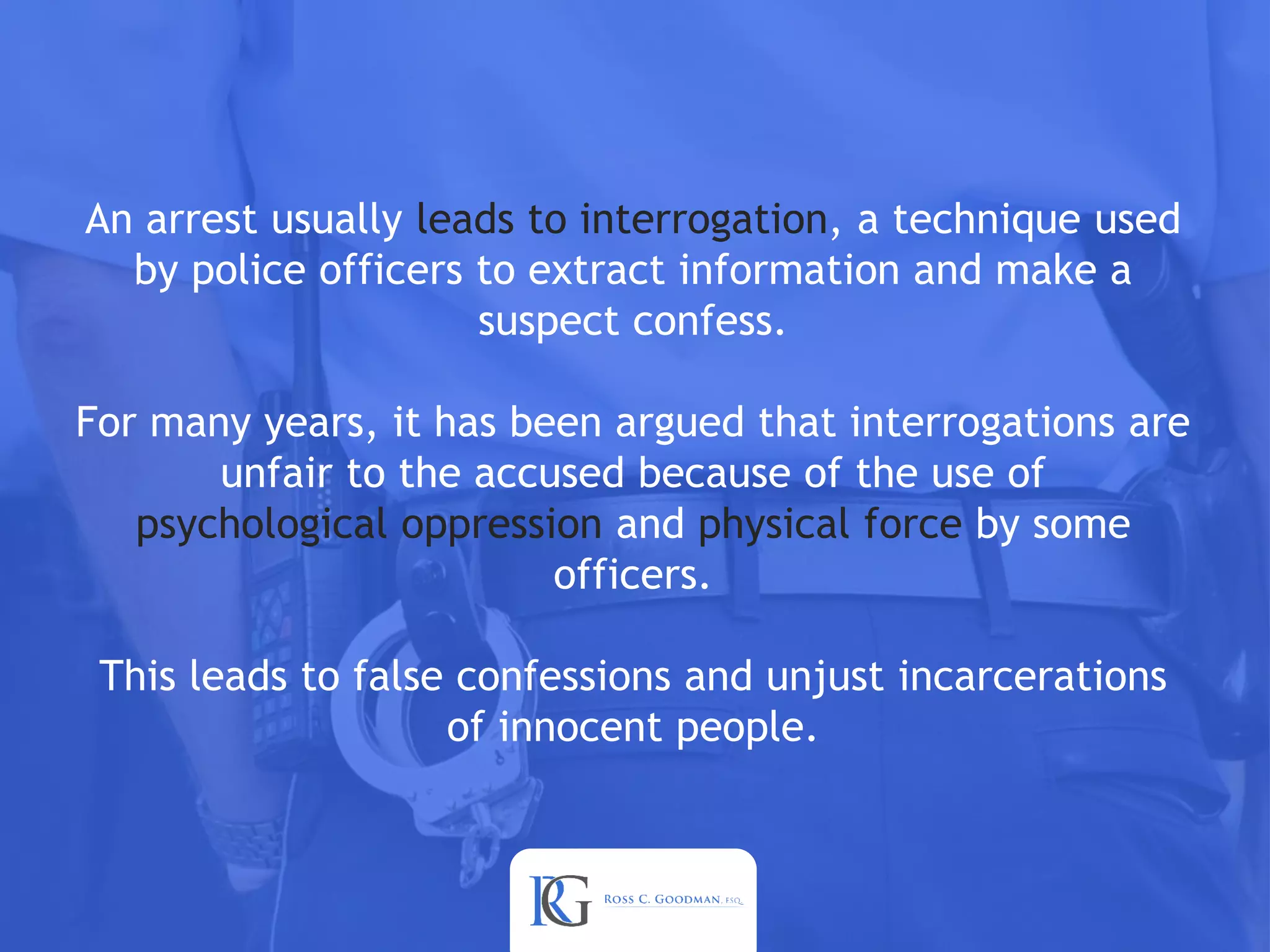 A Guide to Handling Police Interrogations | PPT