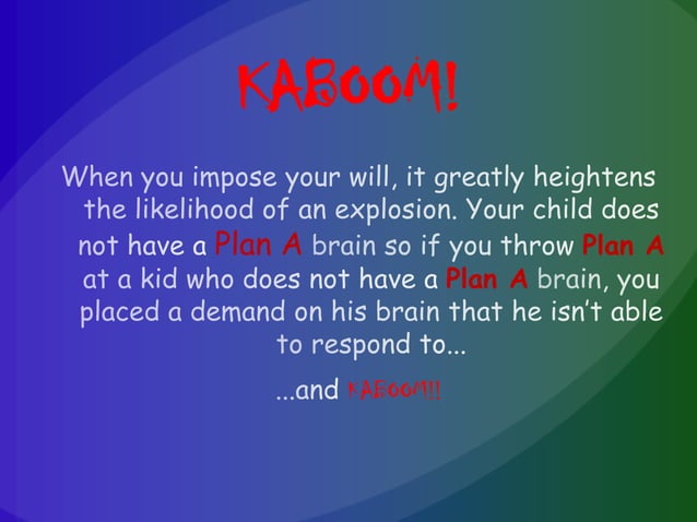 The Explosive Child: Summary CPS by Dr. Ross Greene | PPTX