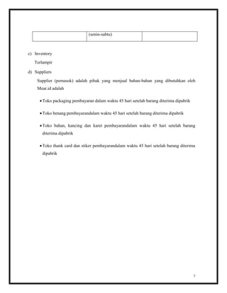 Rossi fatmawati 6018210059 bisnis plan | PDF