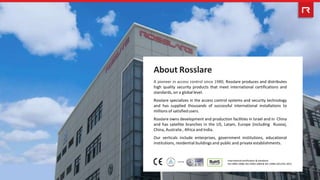 Rosslare Access control, car parking, elevator control with CCTV Integration.pptx