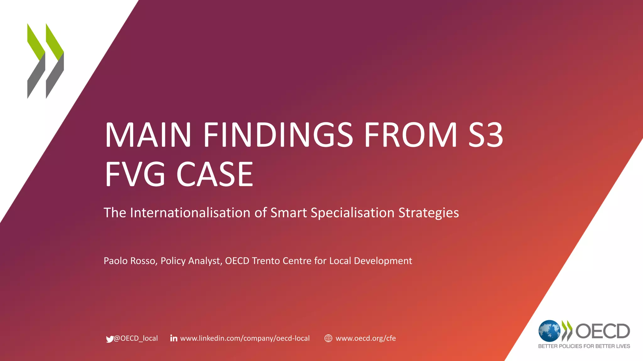 Main findings from OECD project on S3 Internationalisation: the case of ...