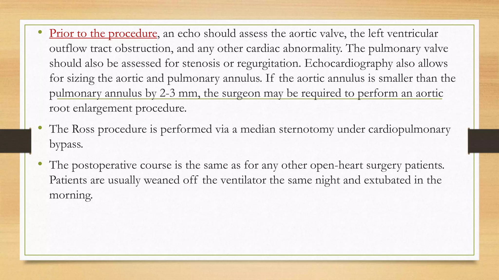ROSS PROCEDURE | PPTX
