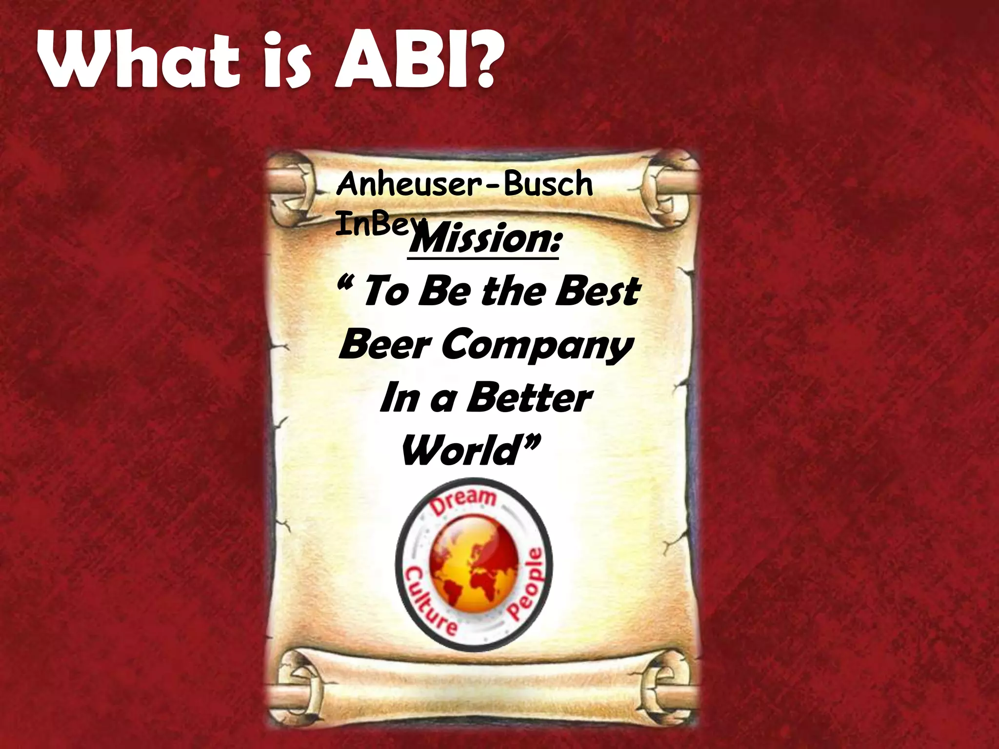 AB-Inbev -- Problem identification and solution | PPTX