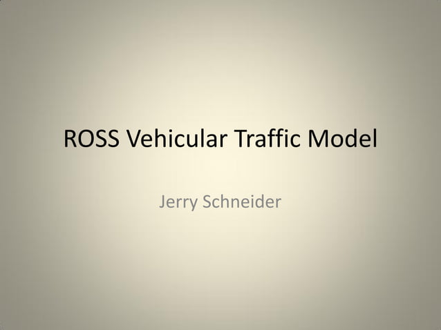 Ross vehicular traffic model 2 | PDF