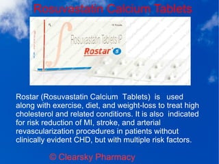 Rostar (Rosuvastatin Calcium Tablets) | ODP