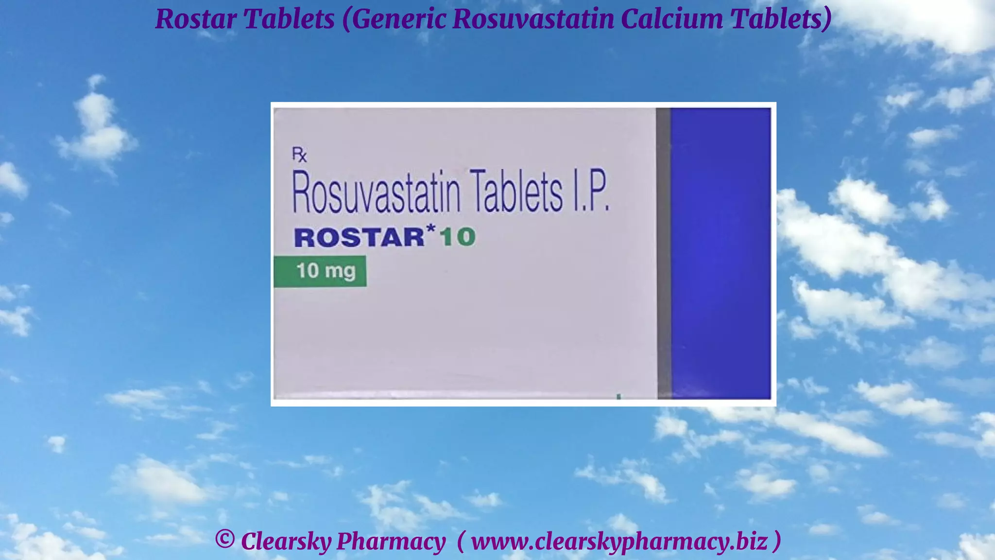 Rostar Tablets (Generic Rosuvastatin Calcium Tablets) | PDF