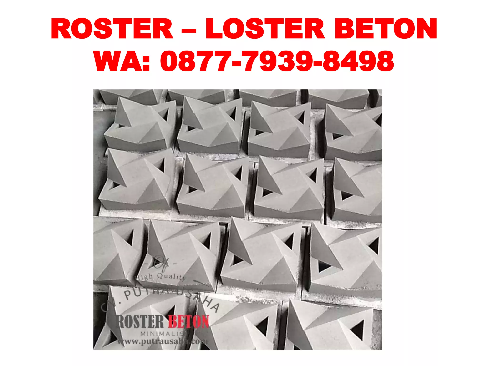 Roster beton minimalis lubang angin-ventilasi-loster jember ...