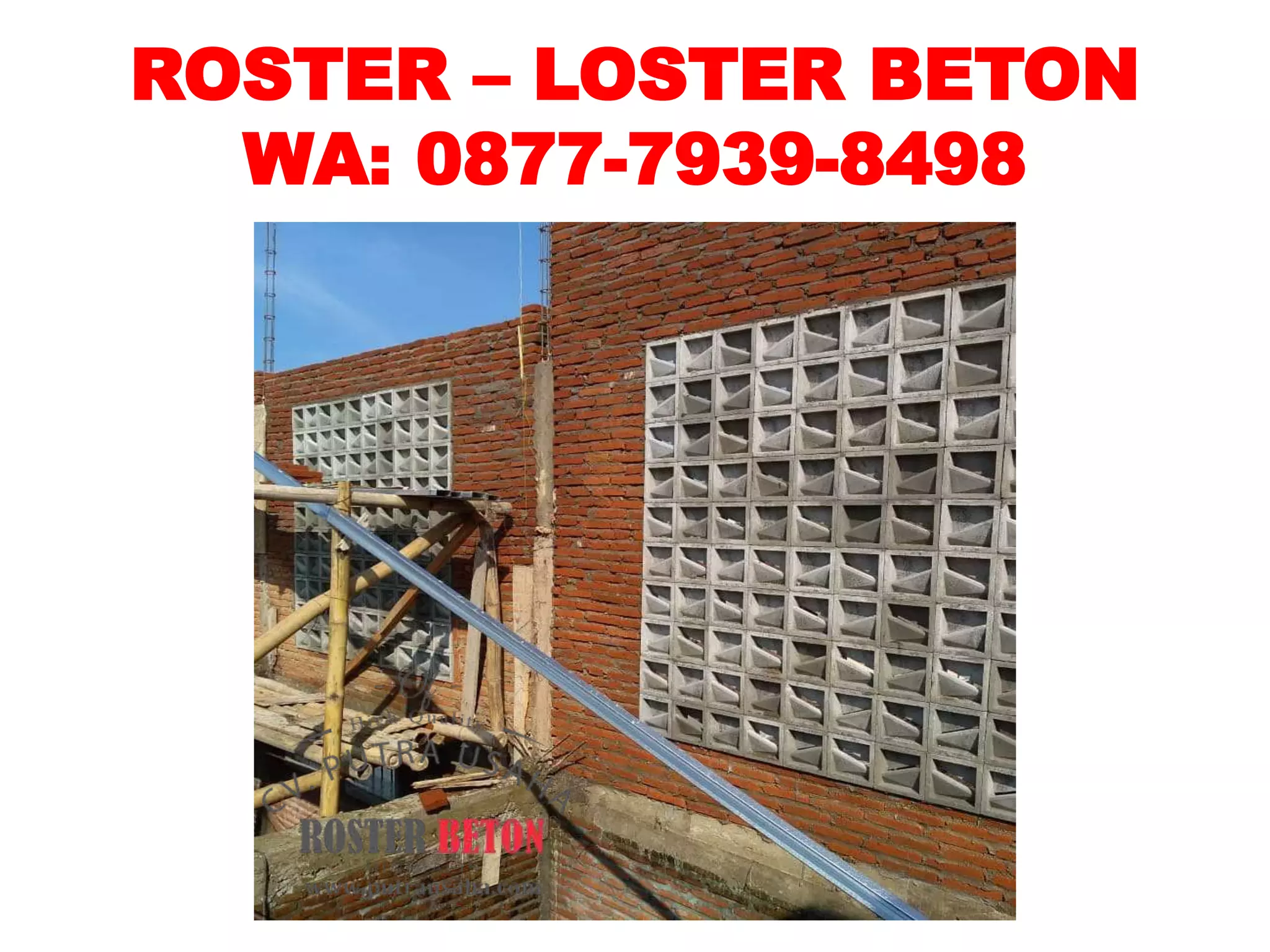 Roster beton minimalis lubang angin-ventilasi-loster batu malang ...
