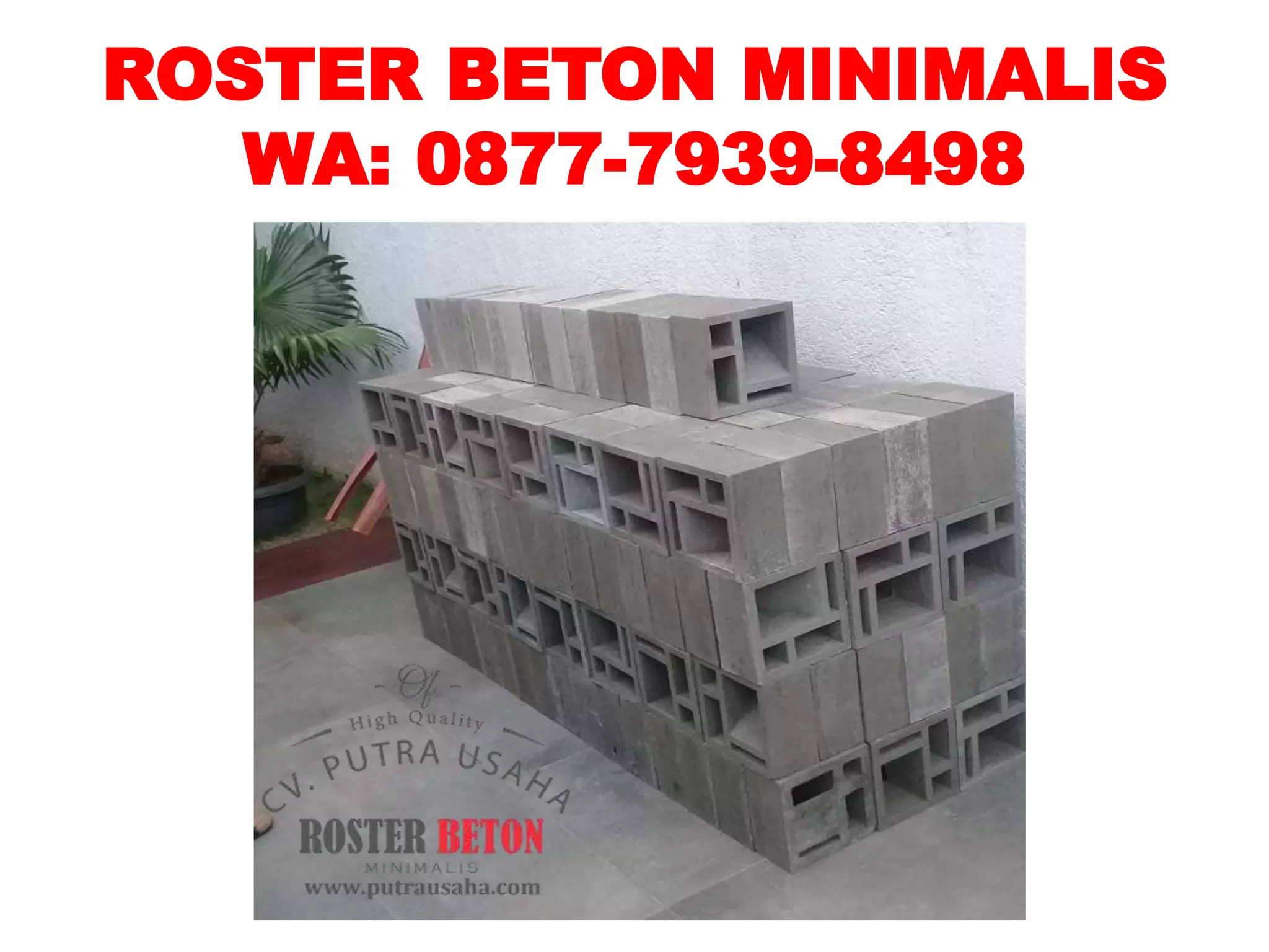 Roster beton minimalis lubang angin-ventilasi-loster batu malang ...
