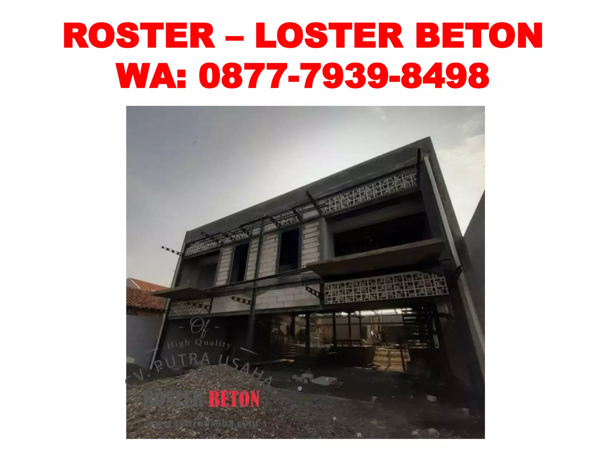 Roster beton minimalis lubang angin-ventilasi-loster batu malang ...