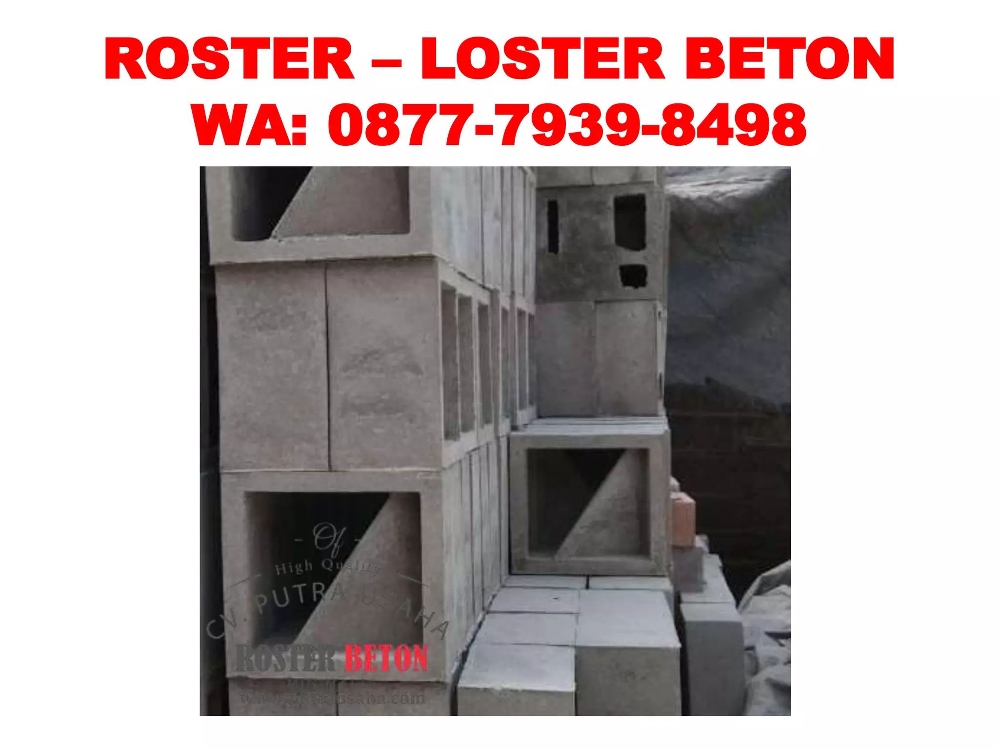 Roster beton minimalis lubang angin-ventilasi-loster batu malang ...