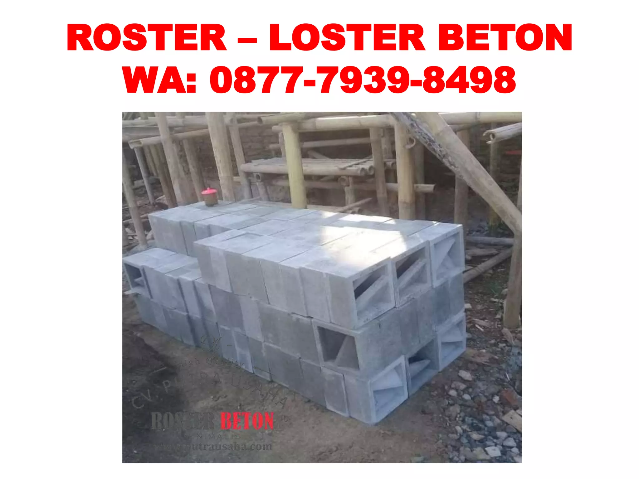 Roster beton minimalis lubang angin-ventilasi-loster batu malang ...