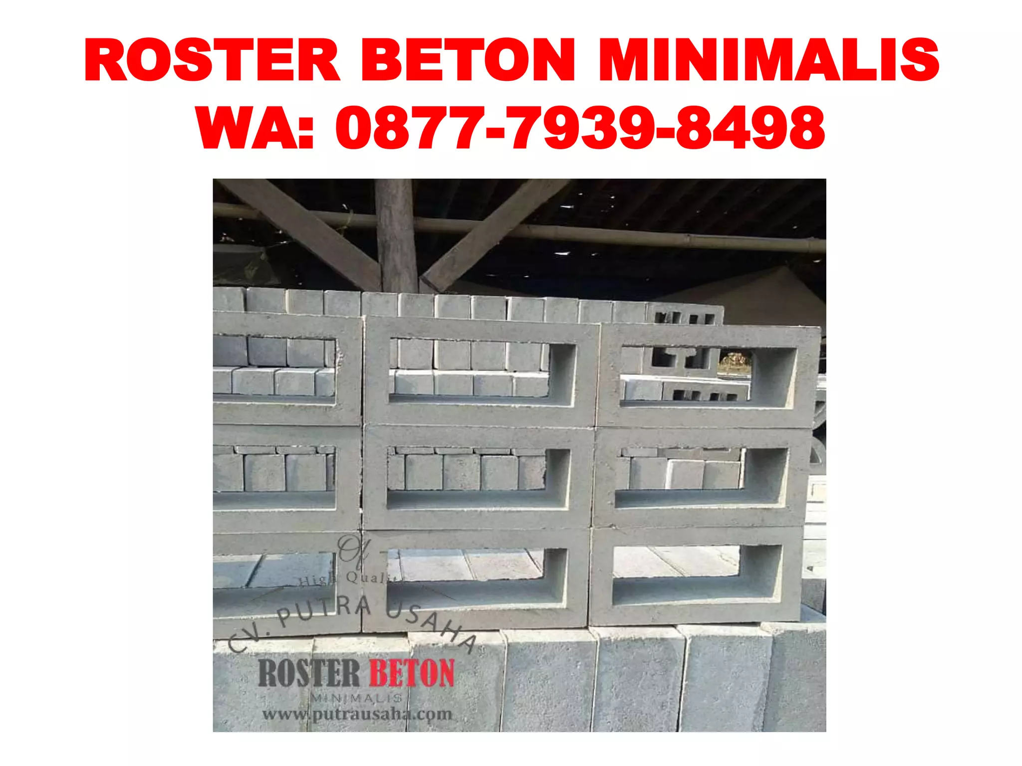 Roster beton minimalis lubang angin-ventilasi-loster batu malang ...