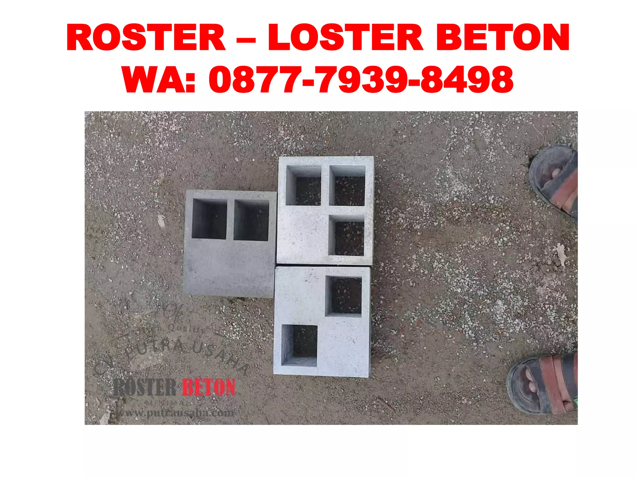 Roster beton minimalis lubang angin-ventilasi-loster batu malang ...