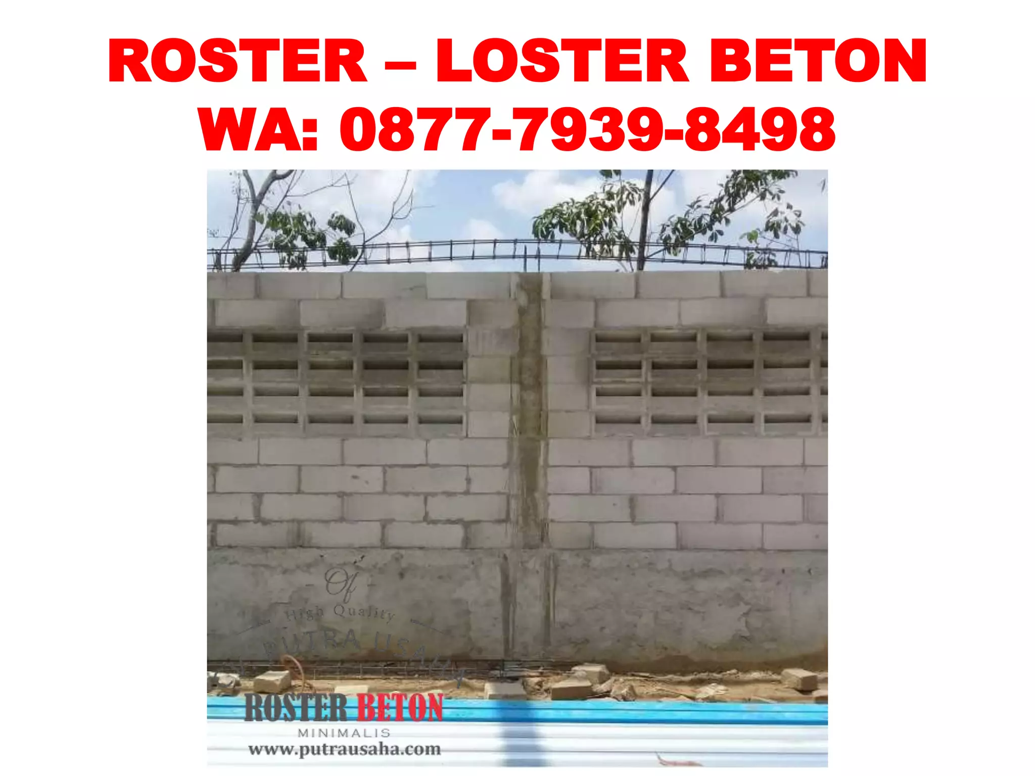 Roster beton minimalis lubang angin-ventilasi-loster batu malang ...