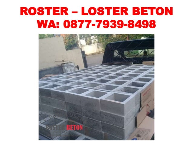 Roster beton minimalis lubang angin-ventilasi-loster batu malang ...