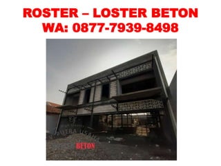 Roster beton minimalis lubang angin-ventilasi-loster batu malang ...