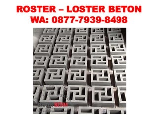 Roster beton minimalis lubang angin-ventilasi-loster batu malang ...