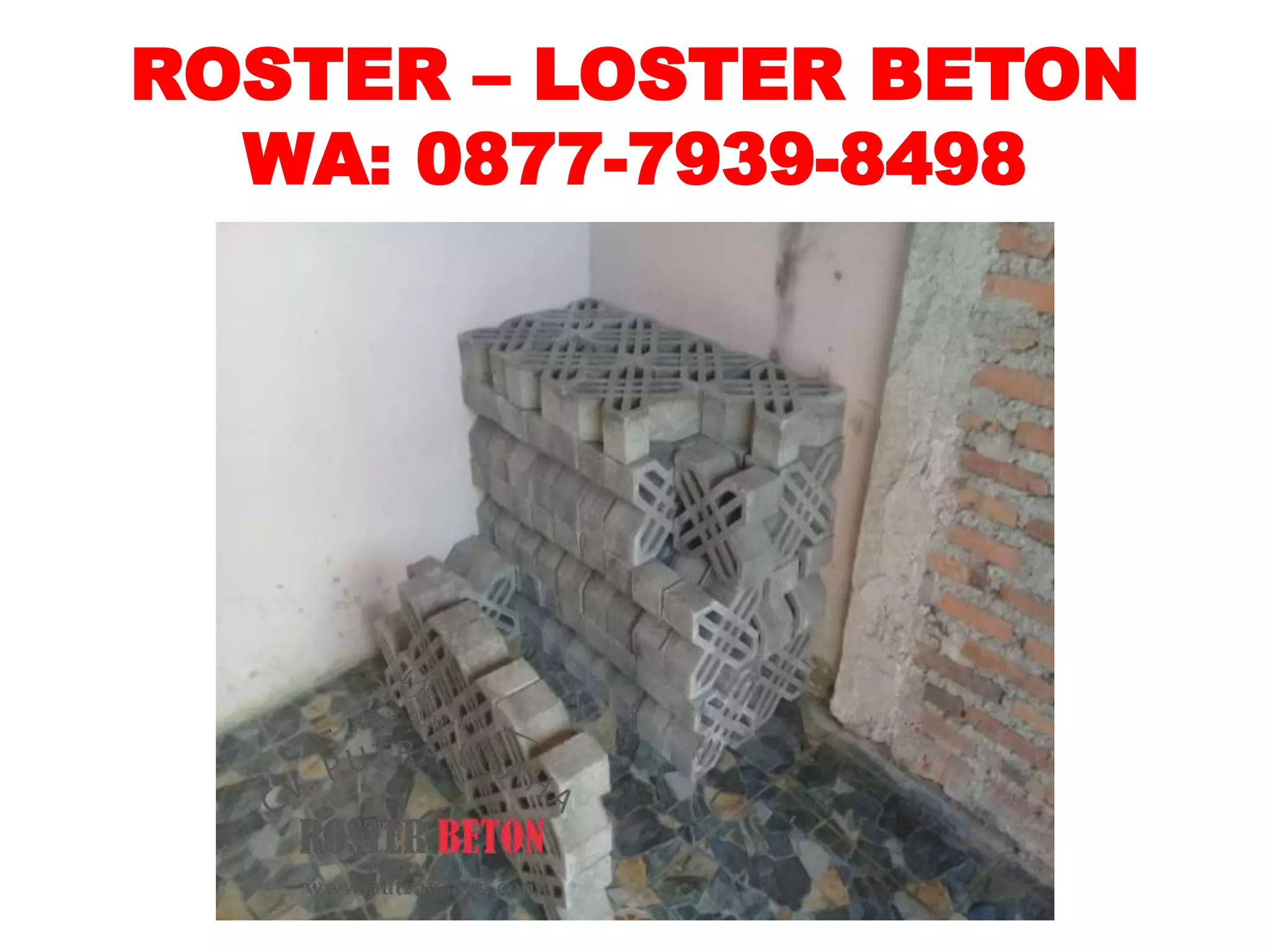 Roster beton minimalis lubang angin-ventilasi-loster tegal 087779398498 ...