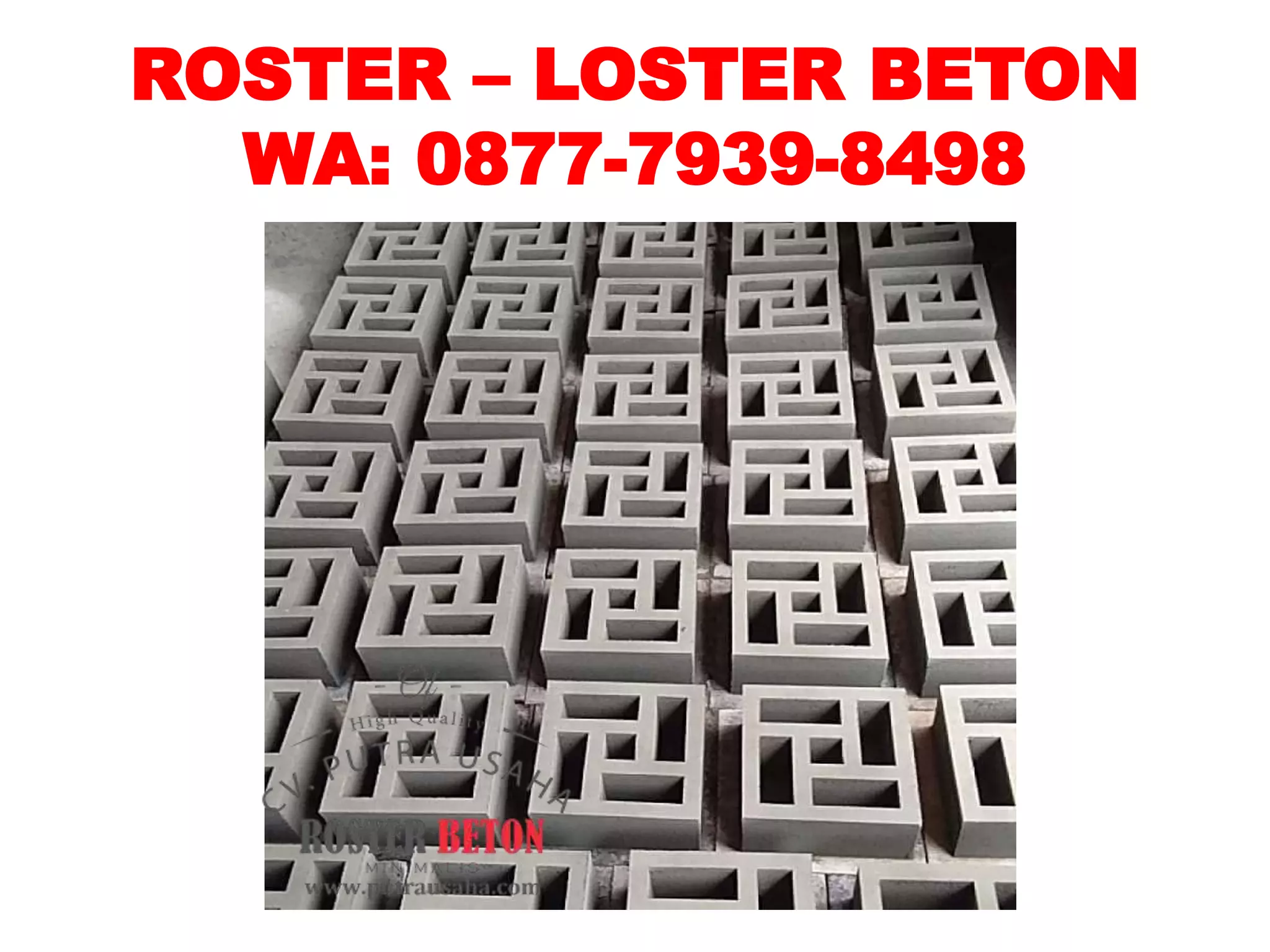 Roster beton minimalis lubang angin-ventilasi-loster pekalongan ...