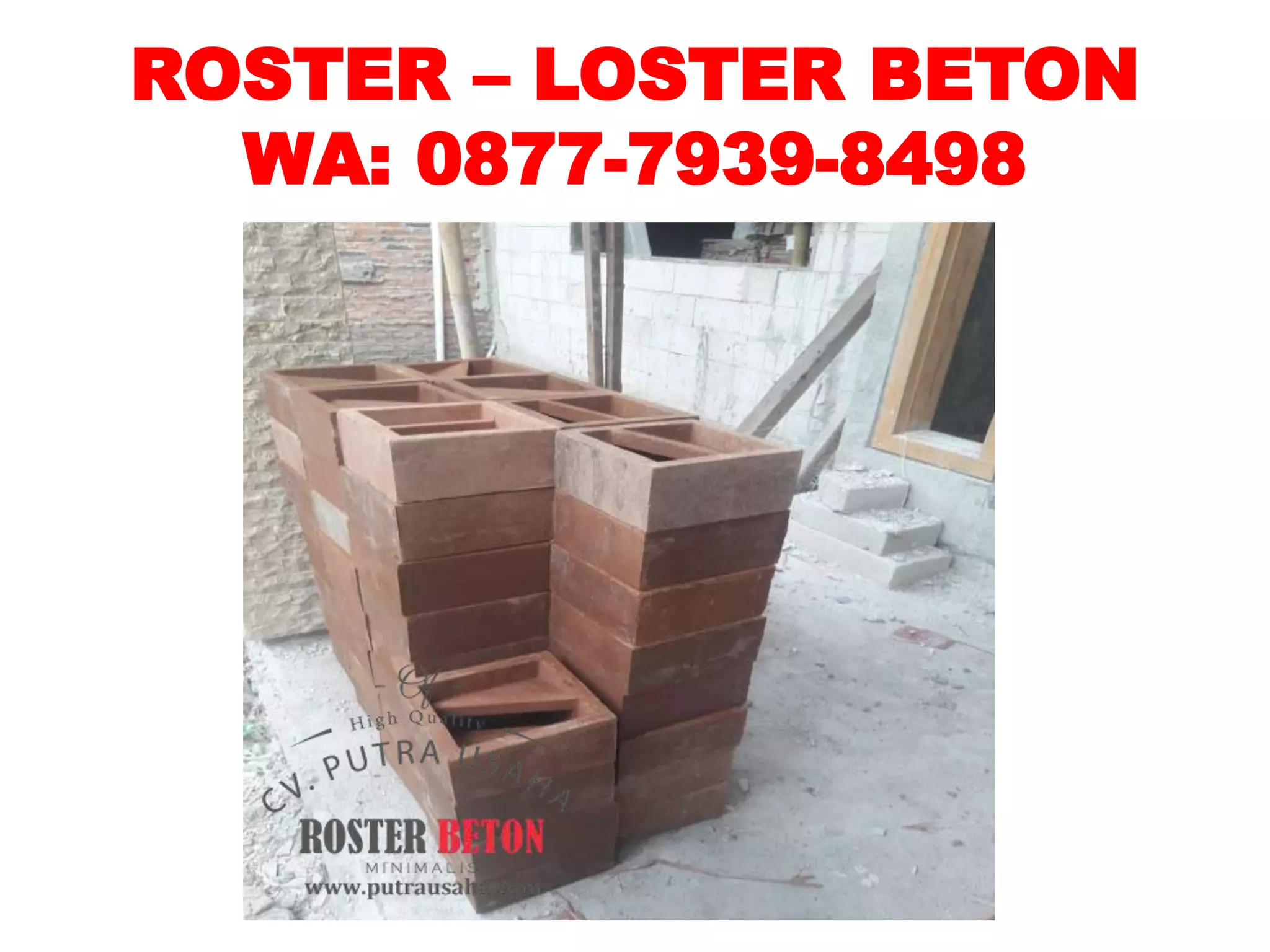 Roster beton minimalis lubang angin-ventilasi-loster karawang ...