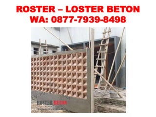 Roster beton minimalis lubang angin-ventilasi-loster karawang ...