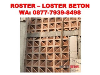 Roster beton minimalis lubang angin-ventilasi-loster karawang ...