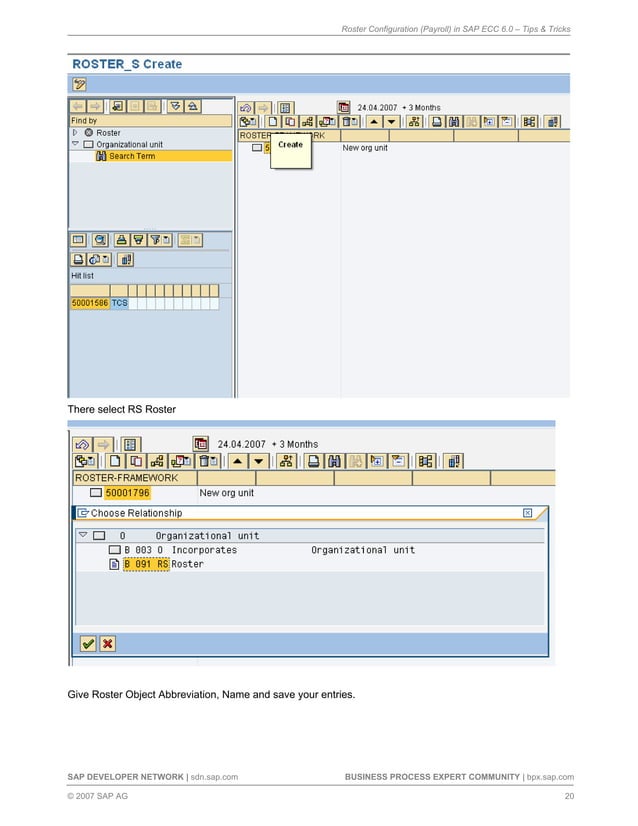 Roster Configuration (Payroll) in SAP ECC 6 0 V.pdf | Computing ...