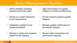 A structured approach to agency and supplier roster management | PDF