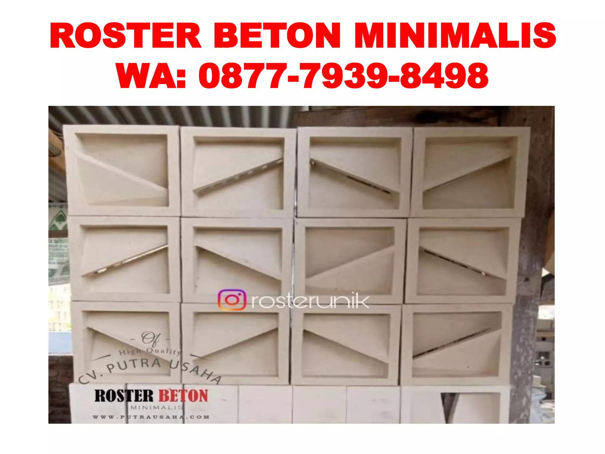 Roster putih roster beton minimalis di bojonegoro 087779398498 cv.putra ...