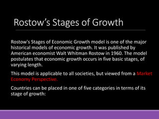 Rostow's Stages of Economic Growth: A Capitalist Approach | PPTX ...