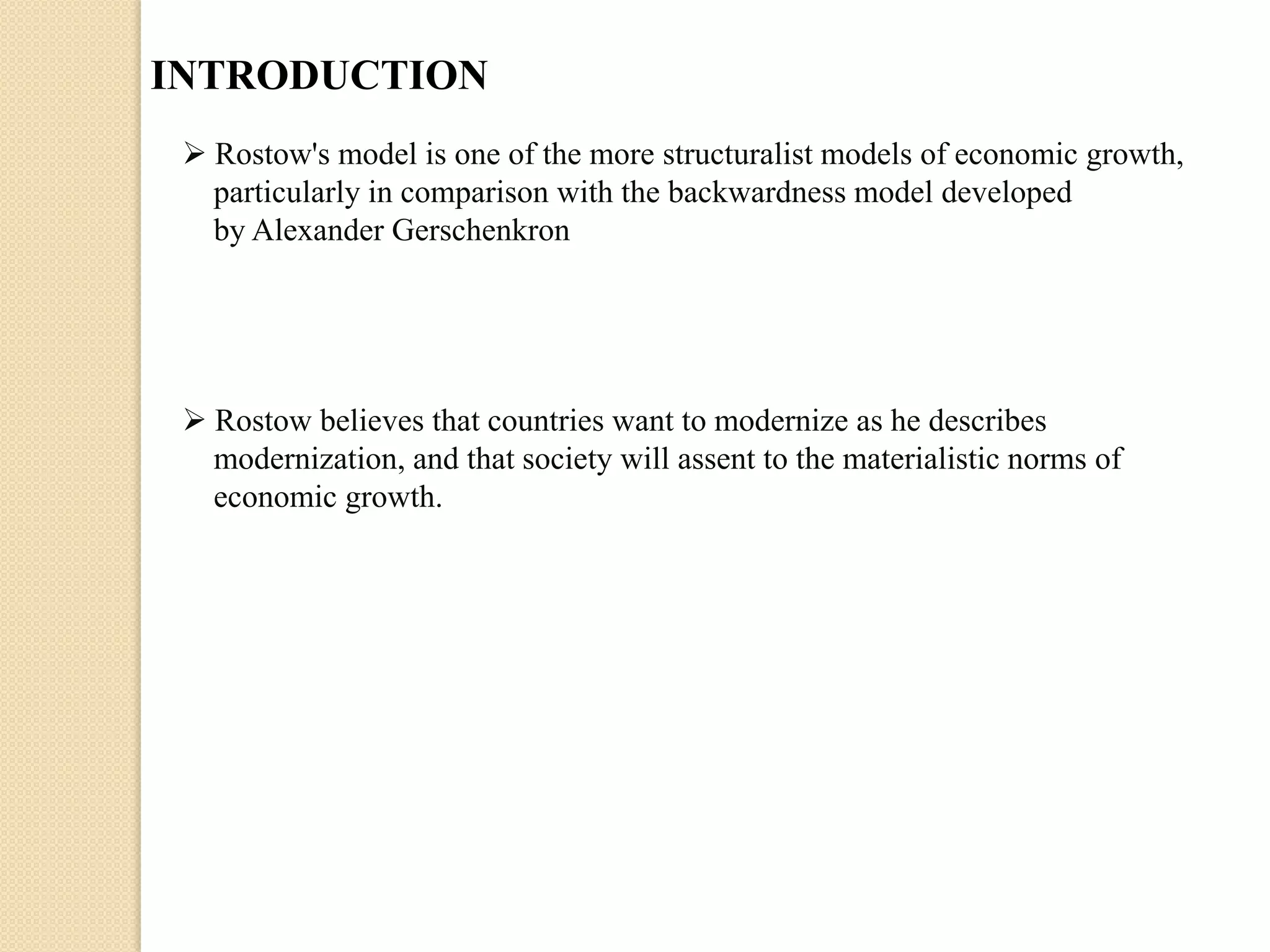 Rostow modernization model | PPTX