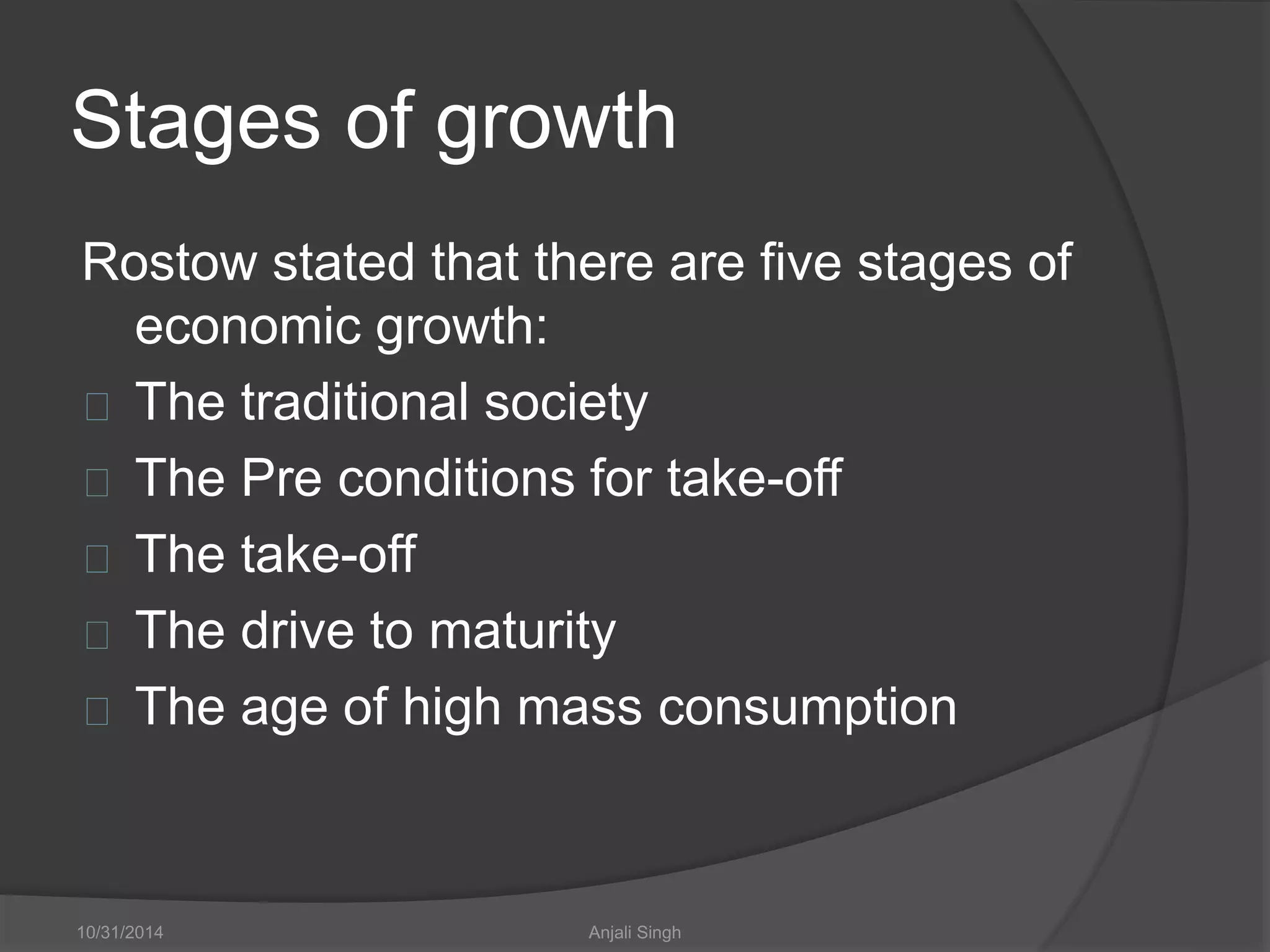 Rostows stages | PPTX