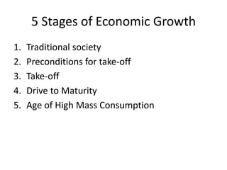 Rostows stages of developement | PPTX