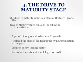 Rostows Stages of Economic Development and It’s Implication in ...