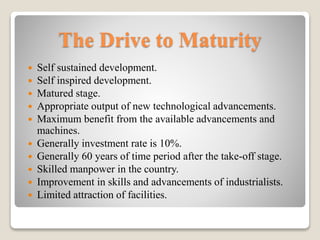 Rostow theory of economic growth | PPTX