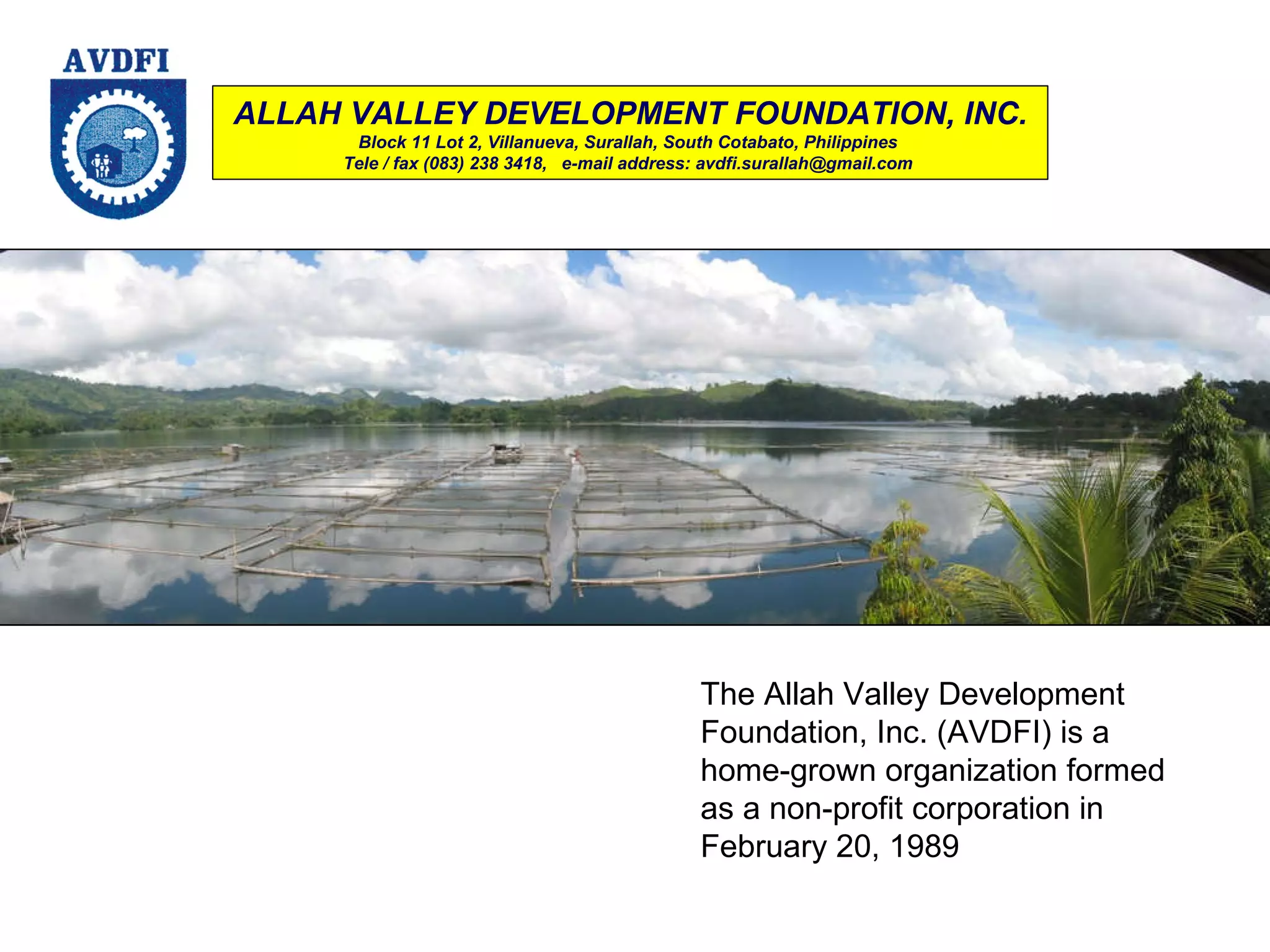 The Allah Valley Development Foundation,Inc. (AVDFI)'s presentation | PPT