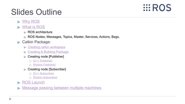 ROS Tutorials with examples for beginners.pptx | Operating Systems | Computer Software and ...