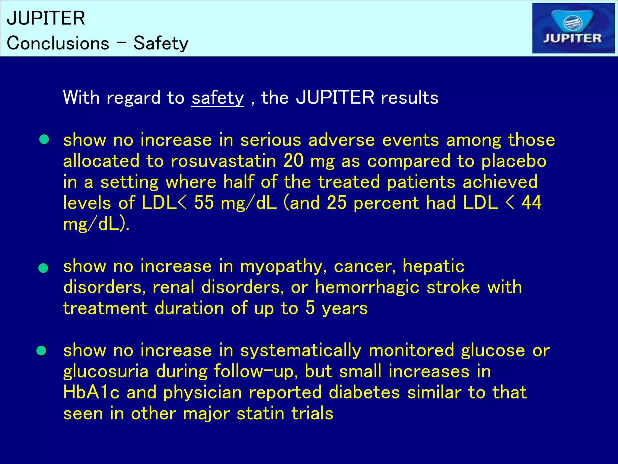 Rosuvastatin jupiter trial.ppt