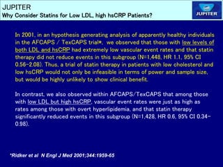 Rosuvastatin jupiter trial.ppt